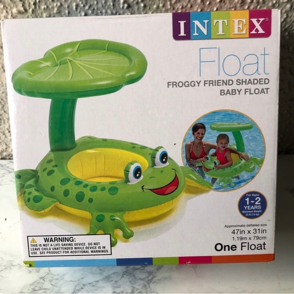 Intex | Swim | Intex Froggy Friend Toddler Pool Float With Canopy Boy ...